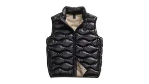 BLAUER. Quilted Vest - Black/beige