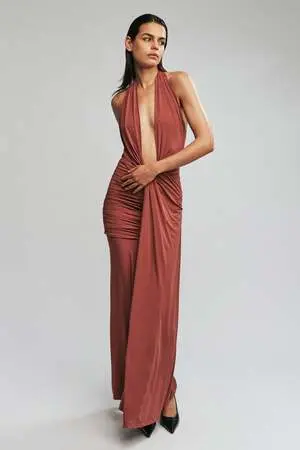 Bardot Draped Evening Dresses