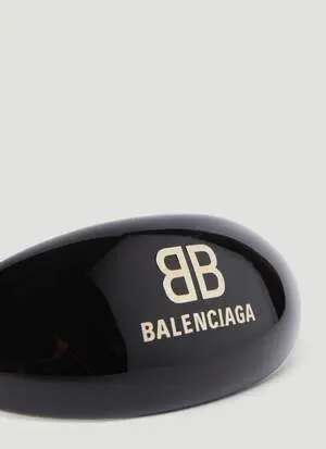 Balenciaga Logo Applique Resin Hair Clip