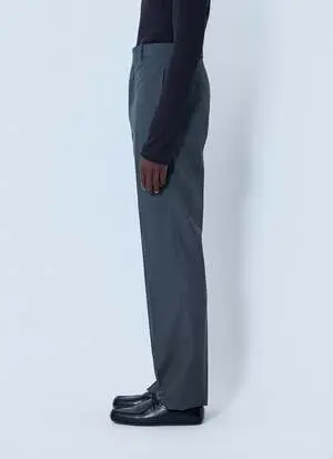 JIL SANDER Tailored Wool-blend Trousers - Gray