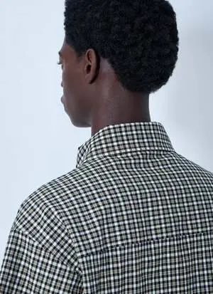 Martine Rose Patchwork Cotton Polo Shirt - Blue