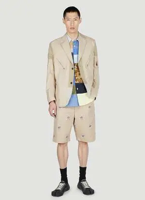 Junya Watanabe Graphic Print Cotton Shorts