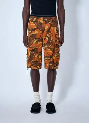 Martine Rose Printed Cargo Shorts - Orange