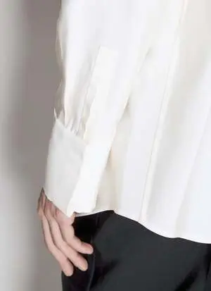 Saint Laurent Faille Overshirt - White