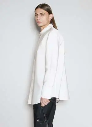 Saint Laurent Faille Overshirt - White