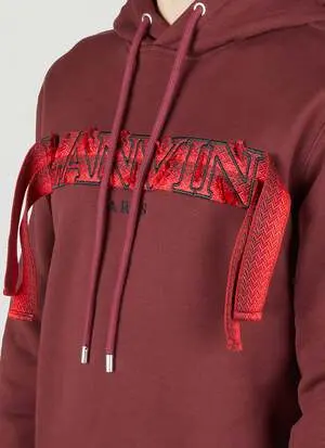 LANVIN Embroidered Logo Hooded Sweatshirt - Multicolor
