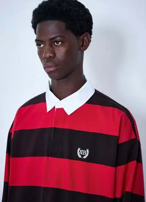 Balenciaga Striped Rugby T-shirt