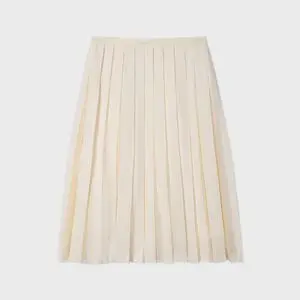 Paul Smith Ecru Cotton-silk Organza Pleated Skirt