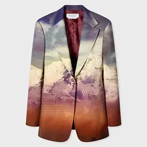 PAUL SMITH + GABRIELA HEARST Blue Mountain Print Blazer