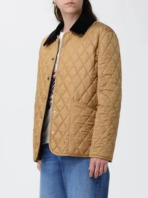 Burberry Quilted Polyester Jacket With Velvet Collar - Camel