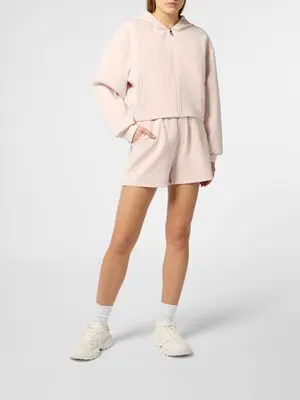 PLEIN SPORT Cotton Blend Hooded Sweatshirt With Logo Detail - Fuchsia