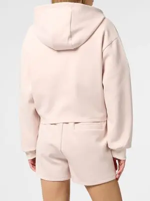PLEIN SPORT Cotton Blend Hooded Sweatshirt With Logo Detail - Fuchsia