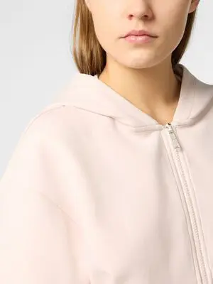 PLEIN SPORT Cotton Blend Hooded Sweatshirt With Logo Detail - Fuchsia