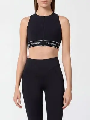 PLEIN SPORT Zip-up High Neck Sports Top
