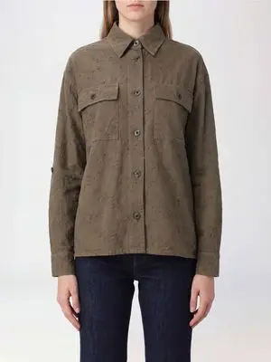 Liu Jo Cotton Shirt With Spread Collar And Patch Pockets - Grey