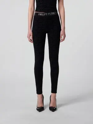 Philipp Plein Monogram Leggings - Black