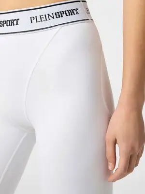 PLEIN SPORT Logo Waist Leggings - White