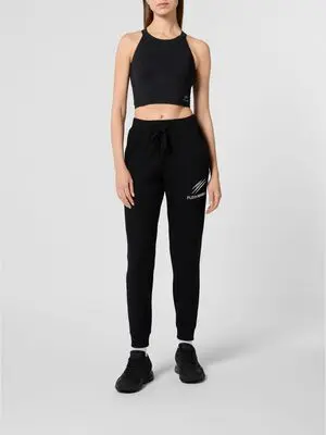 PLEIN SPORT Cropped Sports Top - Black