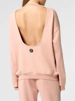 Philipp Plein Embellished Sweatshirt - Fuchsia