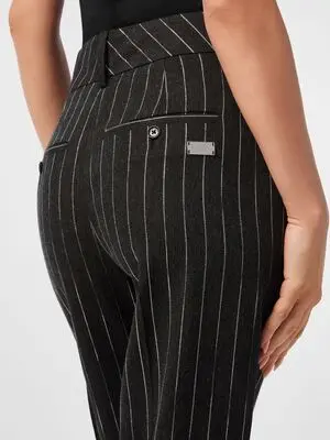 Philipp Plein Pinstriped Wool Blend Trousers