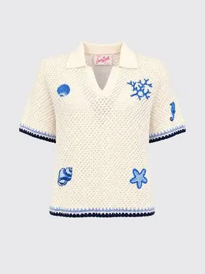 MC2 SAINT BARTH Crochet Knit Polo Shirt
