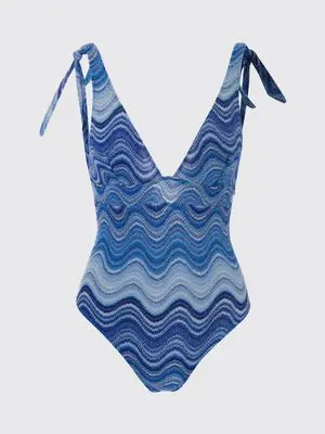 MC2 SAINT BARTH One-piece Swimsuit With Abstract Wave Pattern