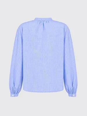 MC2 SAINT BARTH Embellished Gingham Shirt - Gnawed Blue