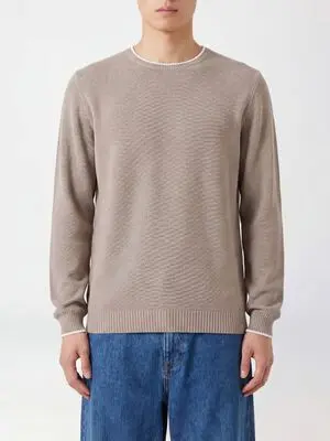 Fedeli Crew Neck Long Sleeve Cotton Jumper