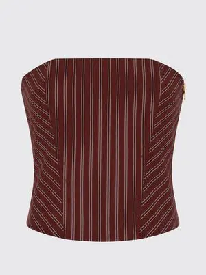 Patrizia Pepe Striped Cotton Corset Top