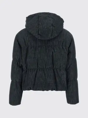 Brunello Cucinelli Short Quilted Down Jacket With Hood - Denim