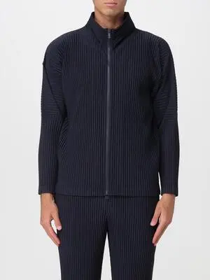 Issey Miyake Homme Plissé Pleated High Neck Zip-up Shirt