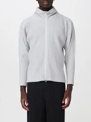 Issey Miyake Homme Plissé Pleated High Neck Zip-up Shirt