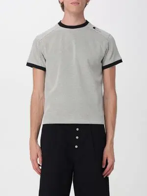 CARRER Crewneck T-shirt In Cotton Blend With Contrast Logo - Grey