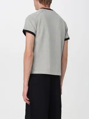 CARRER Crewneck T-shirt In Cotton Blend With Contrast Logo - Grey