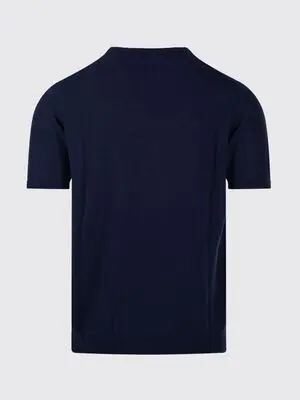 ROBERTO COLLINA Short Sleeve Knit Pullover - Blue