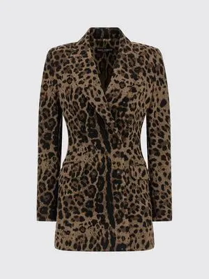 Dolce & Gabbana Leopard Print Double Breasted Blazer