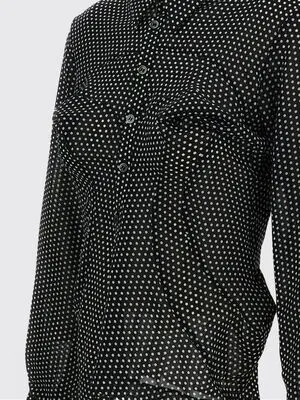Junya Watanabe Polka Dot Print Slim Fit Jersey Shirt