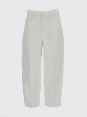 MOTHER High-waisted Wide Leg Jeans In Cotton Denim - White