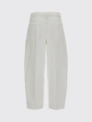 MOTHER High-waisted Wide Leg Jeans In Cotton Denim - White