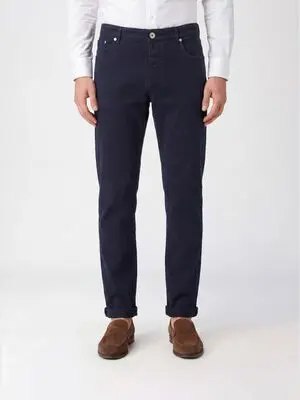 Brunello Cucinelli Straight Fit Stretch Cotton Denim Jeans - Blue