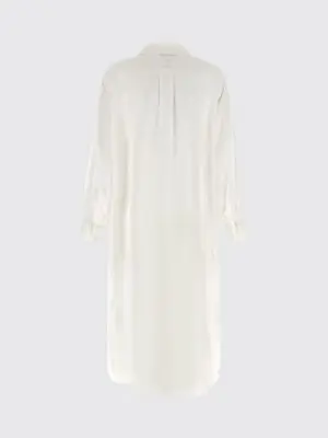 Polo Ralph Lauren Linen And Organic Cotton Midi Shirt Dress - White
