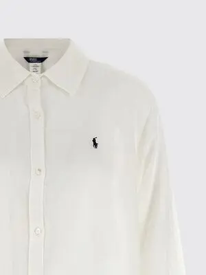 Polo Ralph Lauren Linen And Organic Cotton Midi Shirt Dress - White