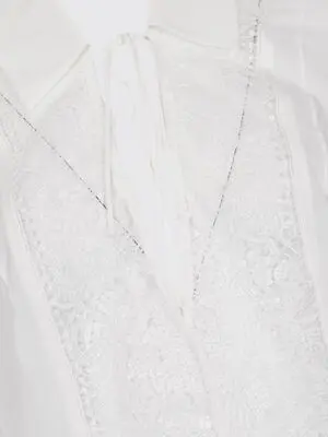 Patrizia Pepe Viscose Shirt With Lace Inserts