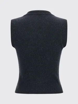 Brunello Cucinelli Slim Fit V-neck Knitted Waistcoat In Cashmere Blend With Lurex