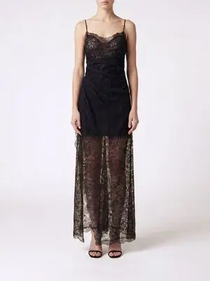 Ermanno Scervino Lace Maxi Dress - Black