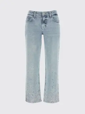 7 For All Mankind Calie High-waisted Straight Jeans With Rhinestones
