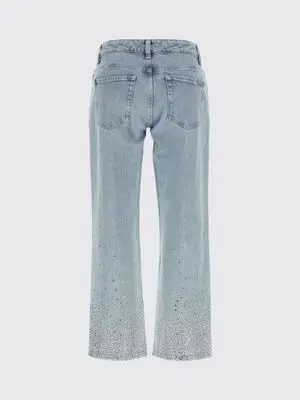7 For All Mankind Calie High-waisted Straight Jeans With Rhinestones