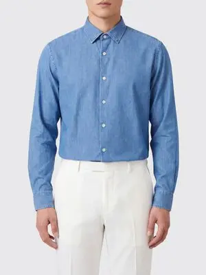Altea Long-sleeved Cotton Shirt With French Collar - Sky Blue