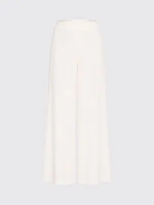 HANITA High-waisted Wide-leg Trousers In Polyester Crêpe