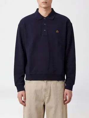 DUNST Long-sleeved Cotton-blend Polo With Embroidered Logo